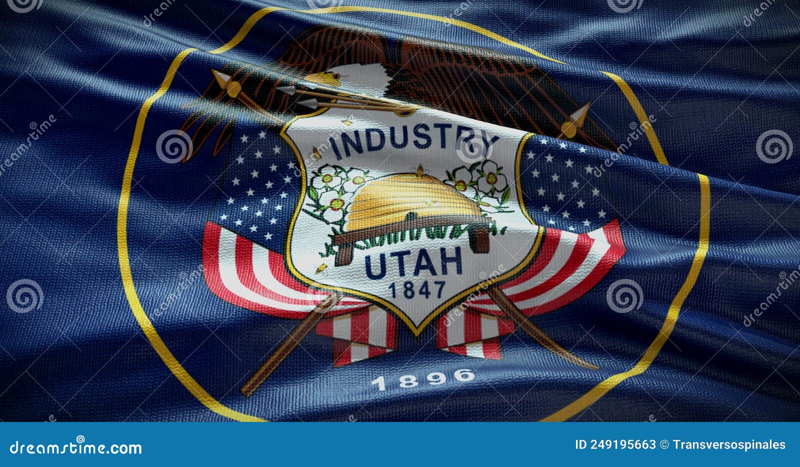 Utah State Flag Background Illustration, USA Symbol Backdrop Stock ...