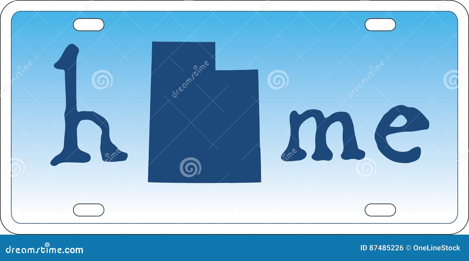 Utah State License Plate Vector Stock Vector - Illustration of phrase ...