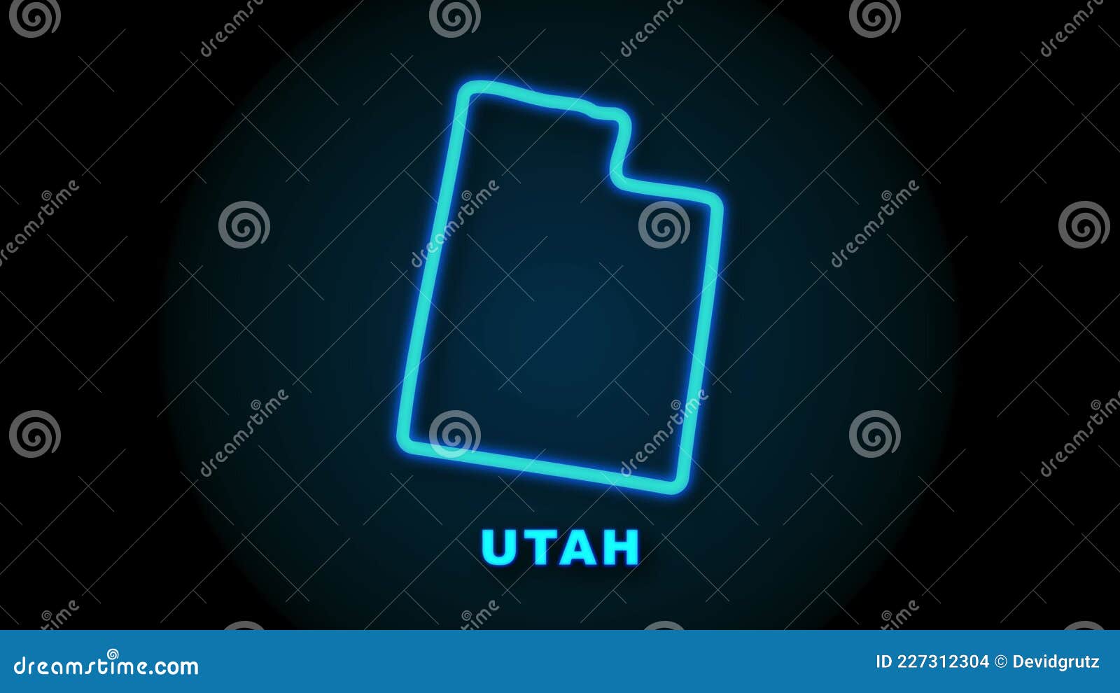 Utah State Map Outline Animation. Motion Graphics. Stock Footage ...