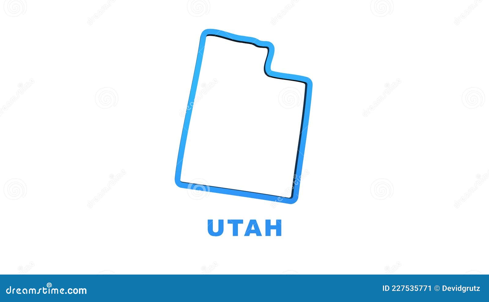 Utah State Map Outline Animation. Motion Graphics. Stock Video - Video ...