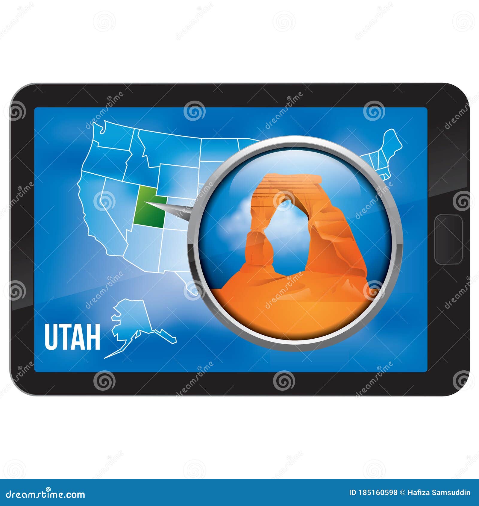 Utah State Map. Vector Illustration Decorative Design Stock Vector ...