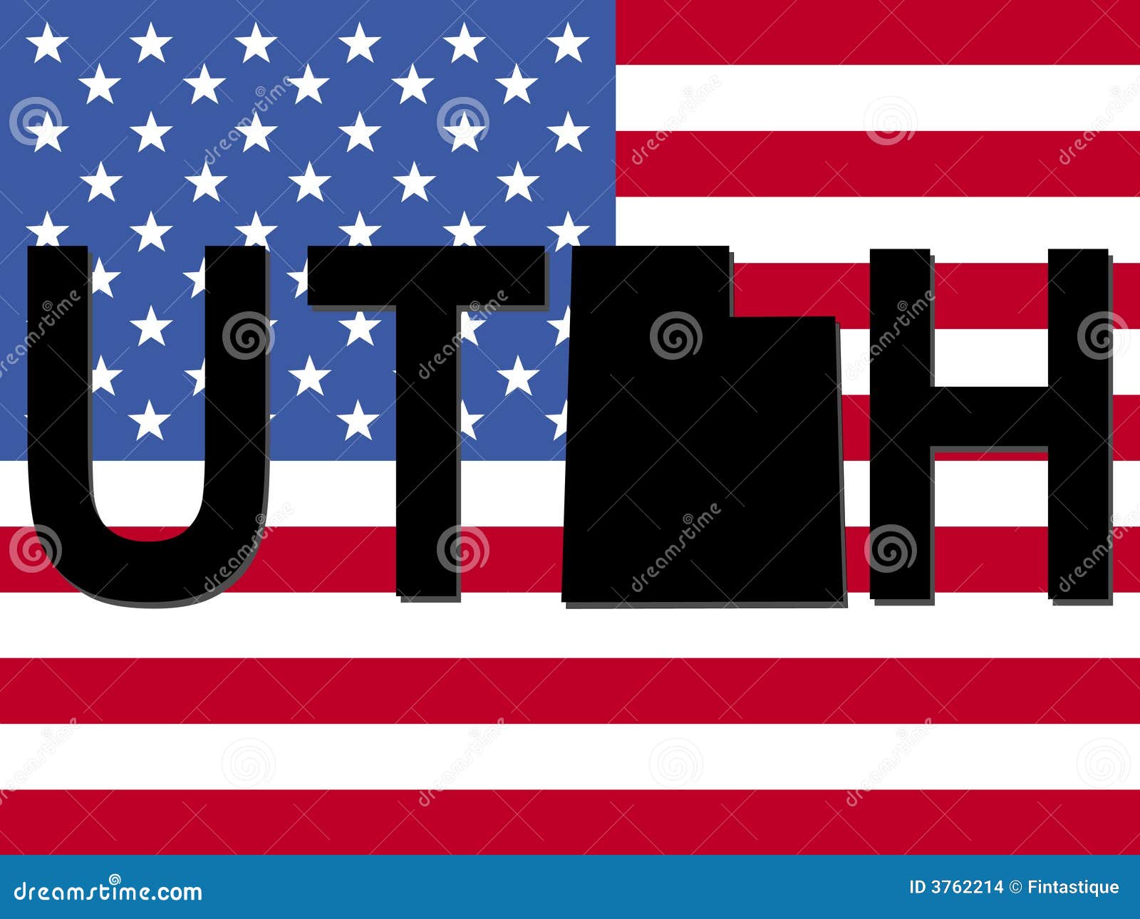 Utah-Text mit Karte stock abbildung. Illustration von atlas - 3762214