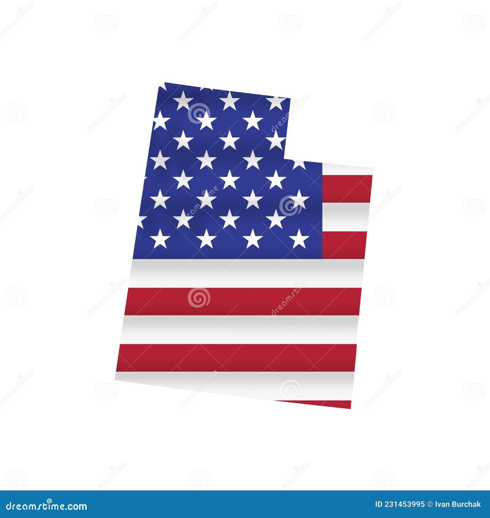 Utah US State Flag Map Vector Isolated Stock Vector - Illustration of ...