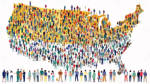 Utah US State Population Map, Highlighting a Large Group of Realistic ...