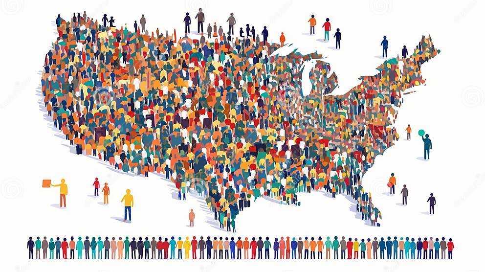 Utah US State Population Map, Highlighting a Large Group of Realistic ...