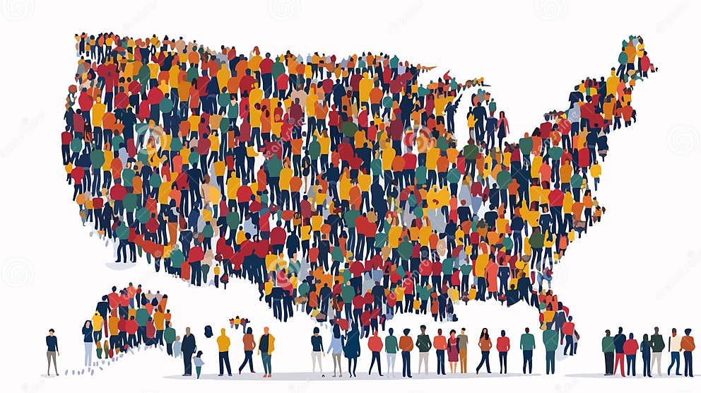 Utah US State Population Map, Highlighting a Large Group of Realistic ...