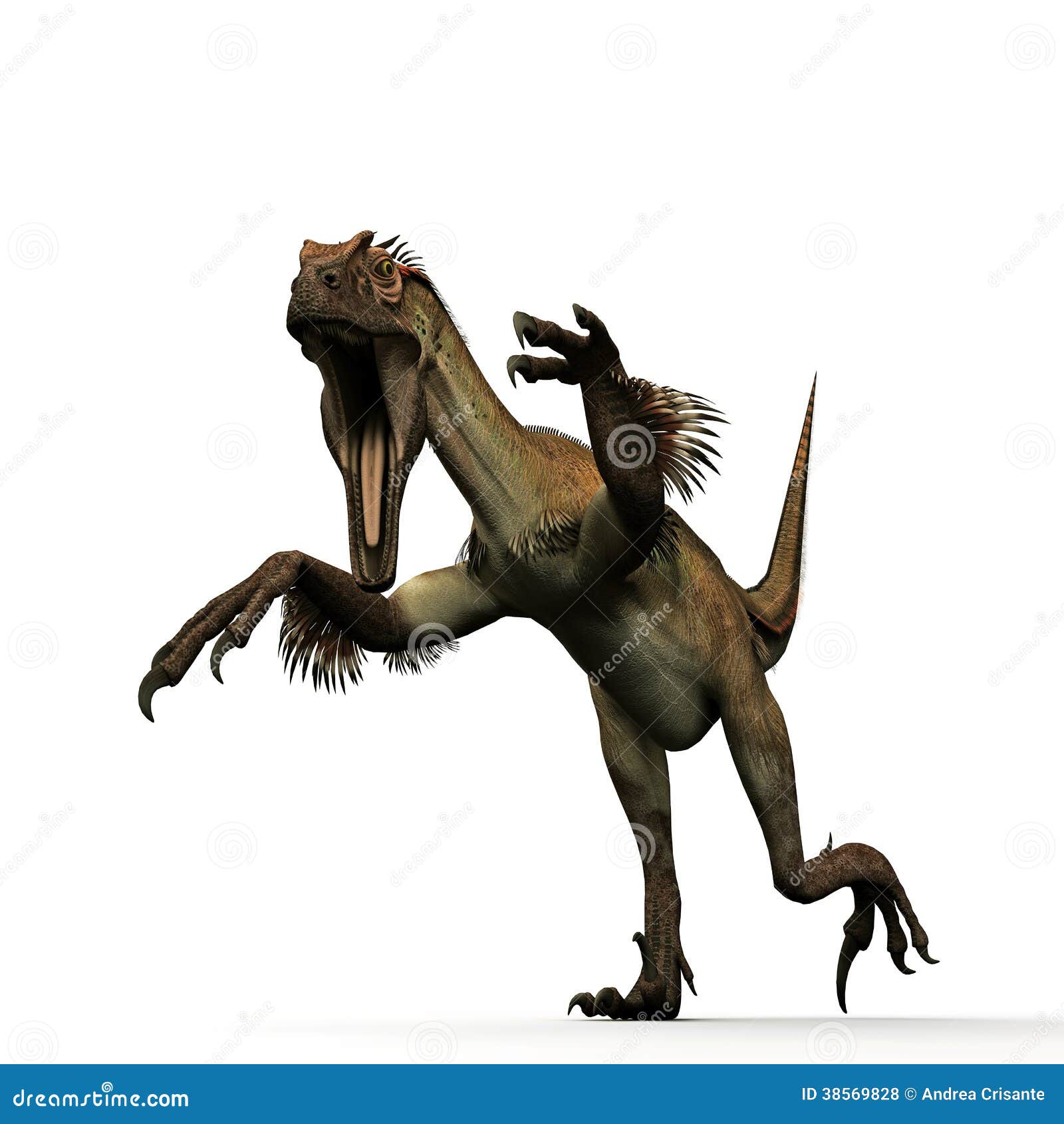 Utahraptor stock illustration. Illustration of feathers - 38569828