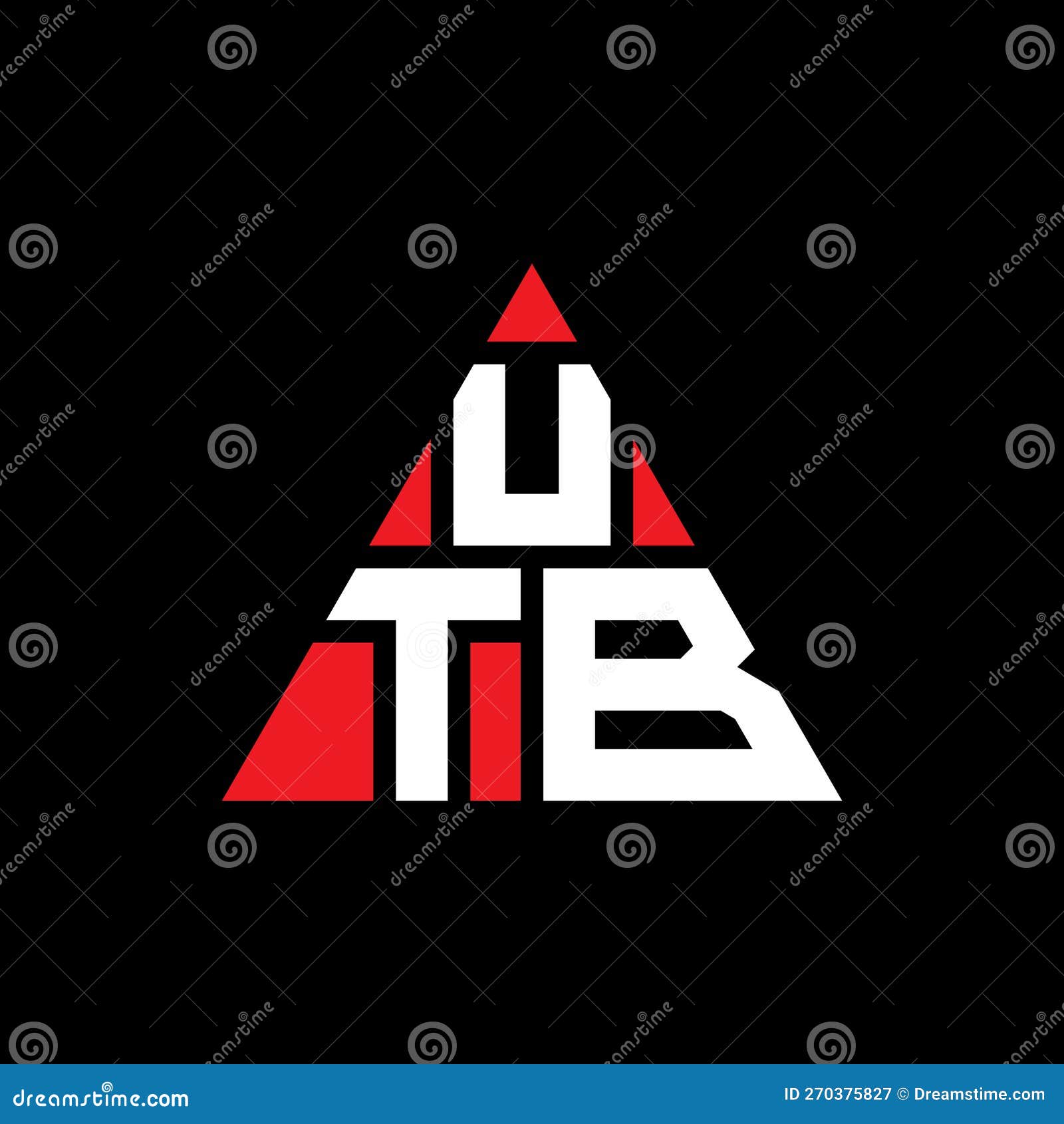 UTB Triangle Letter Logo Design with Triangle Shape. UTB Triangle Logo ...