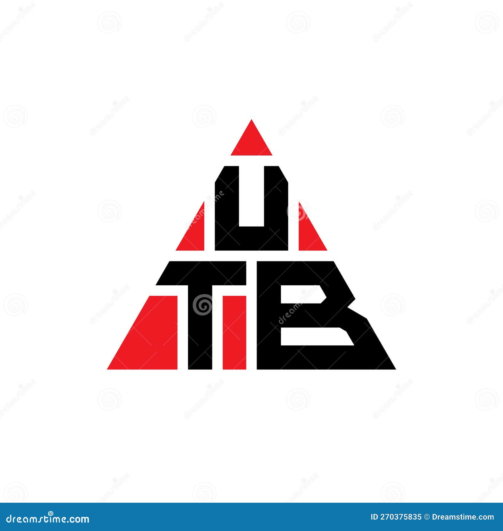 UTB Triangle Letter Logo Design with Triangle Shape. UTB Triangle Logo ...