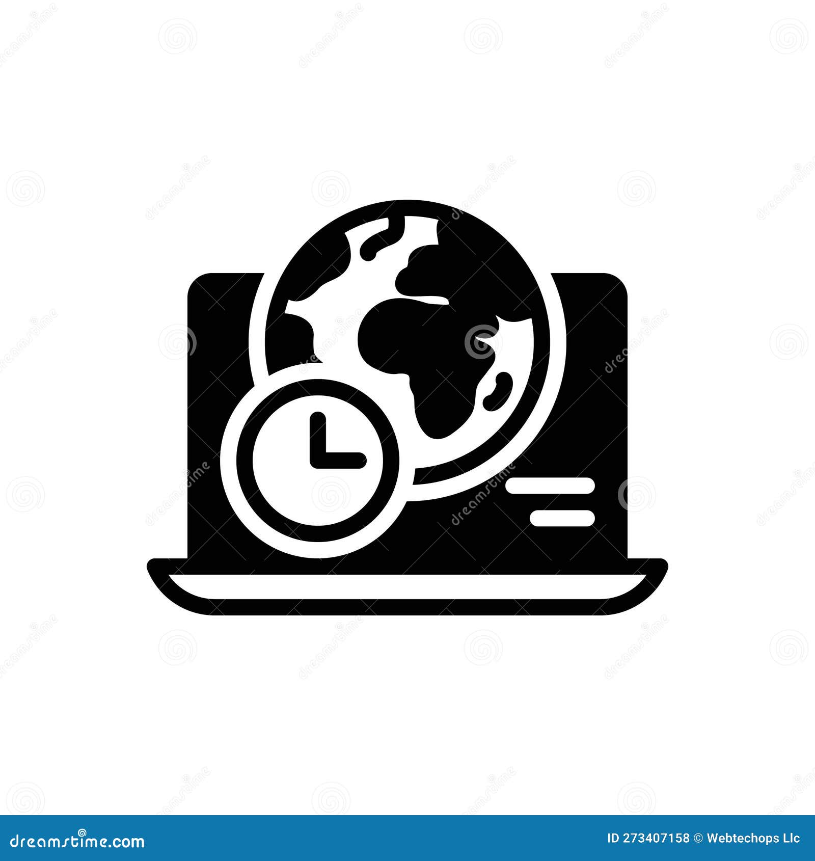 Black Solid Icon for Utc, Global and Universal Stock Vector ...