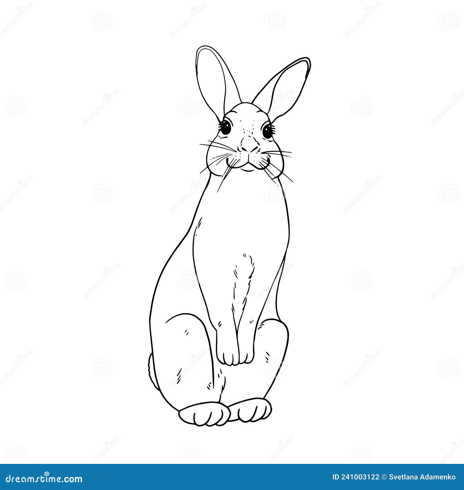 Ute Adorable Realistic Rabbit Vector Illustration | CartoonDealer.com ...