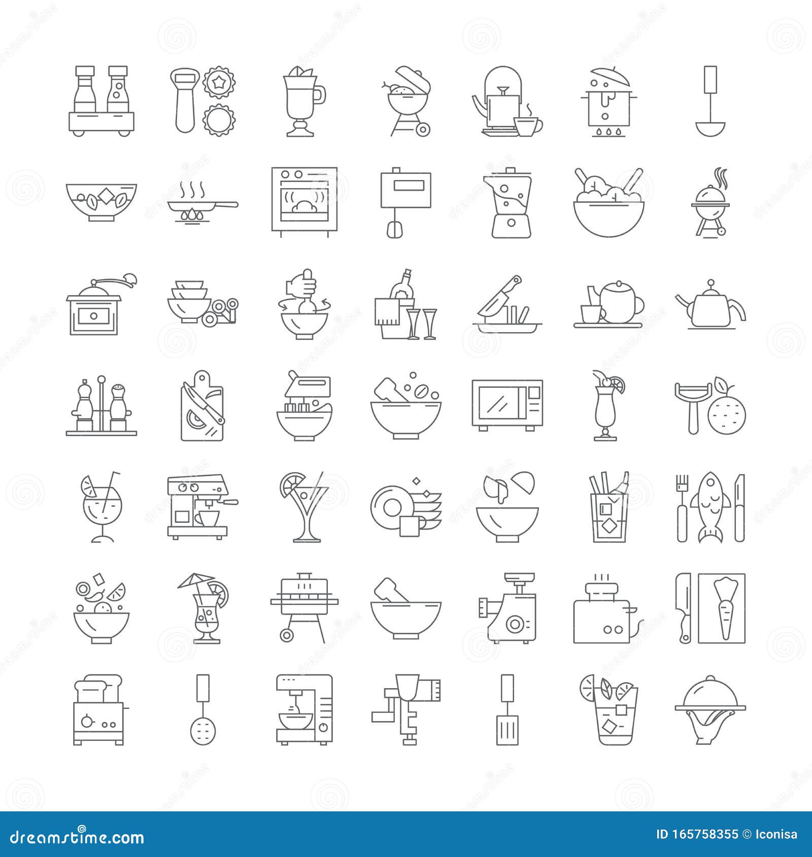 Utencils Linear Icons, Signs, Symbols Vector Line Illustration Set ... Utencils Linear Icons, Signs, Symbols Vector Line Illustration Set ...