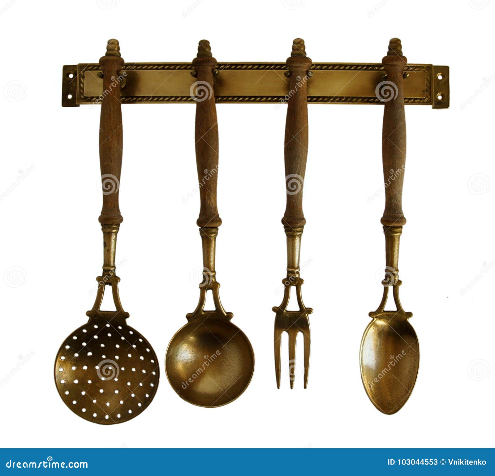 Utensílios De Bronze Antigos Da Cozinha Imagem de Stock - Imagem de ...