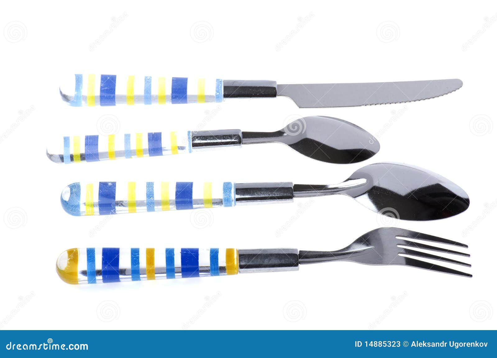 Utensil Spoon with Fork on White Stock Image - Image of equipment ...