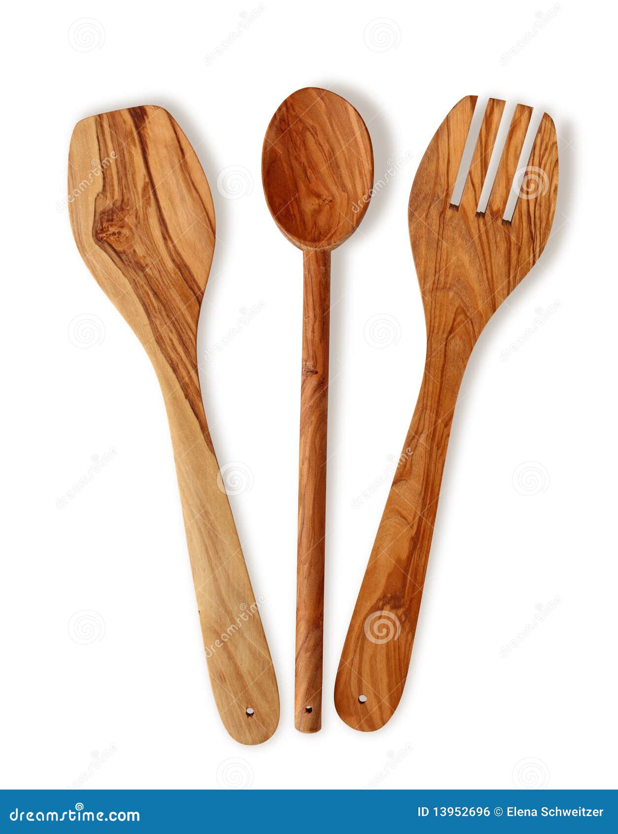 Utensilios De Cocinar De Madera Foto de archivo - Imagen de instrumento ...