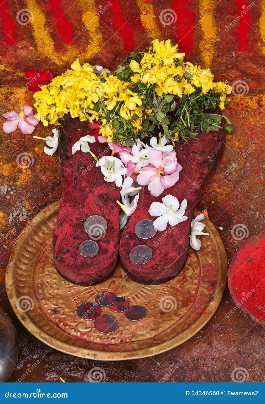Utensils for Hindu Offering Stock Photo - Image of articles, hinduism ...