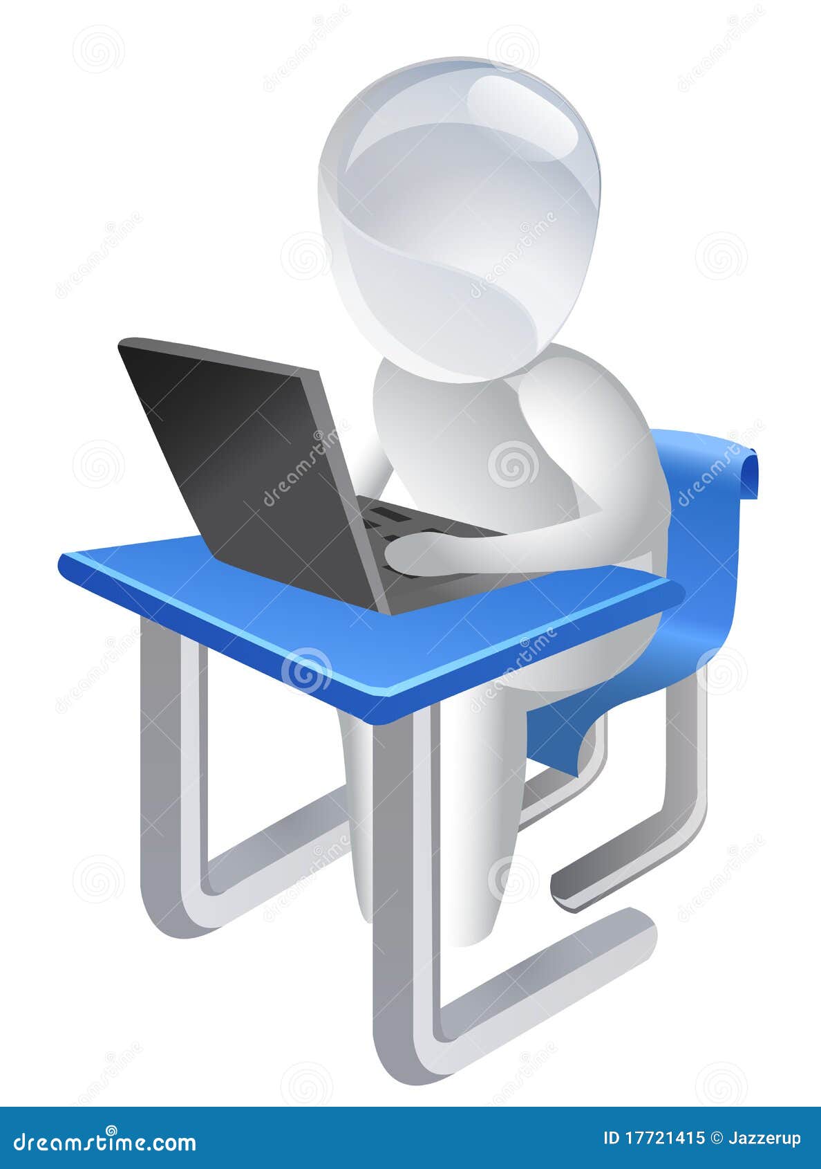 Utente Sul Computer Portatile Illustrazione di Stock - Illustrazione di ...