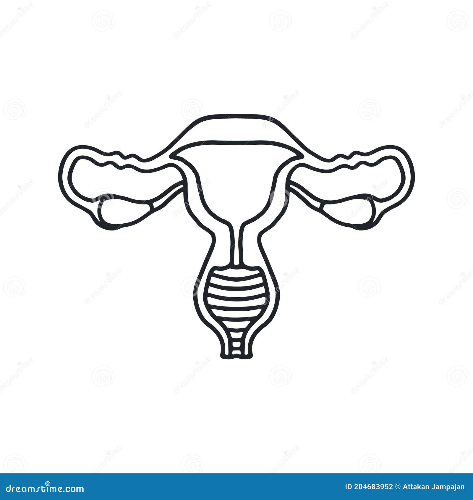 Utero Dibujado a Mano Icono Doodle Estilo Ilustración del Vector ...