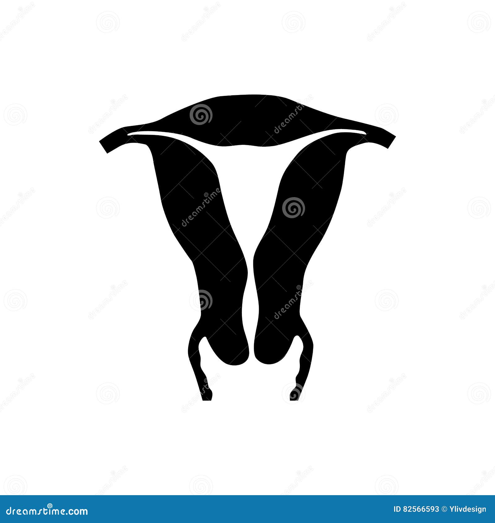 Uterus Icon In Cartoon Style Isolated On White Background. Organs ...