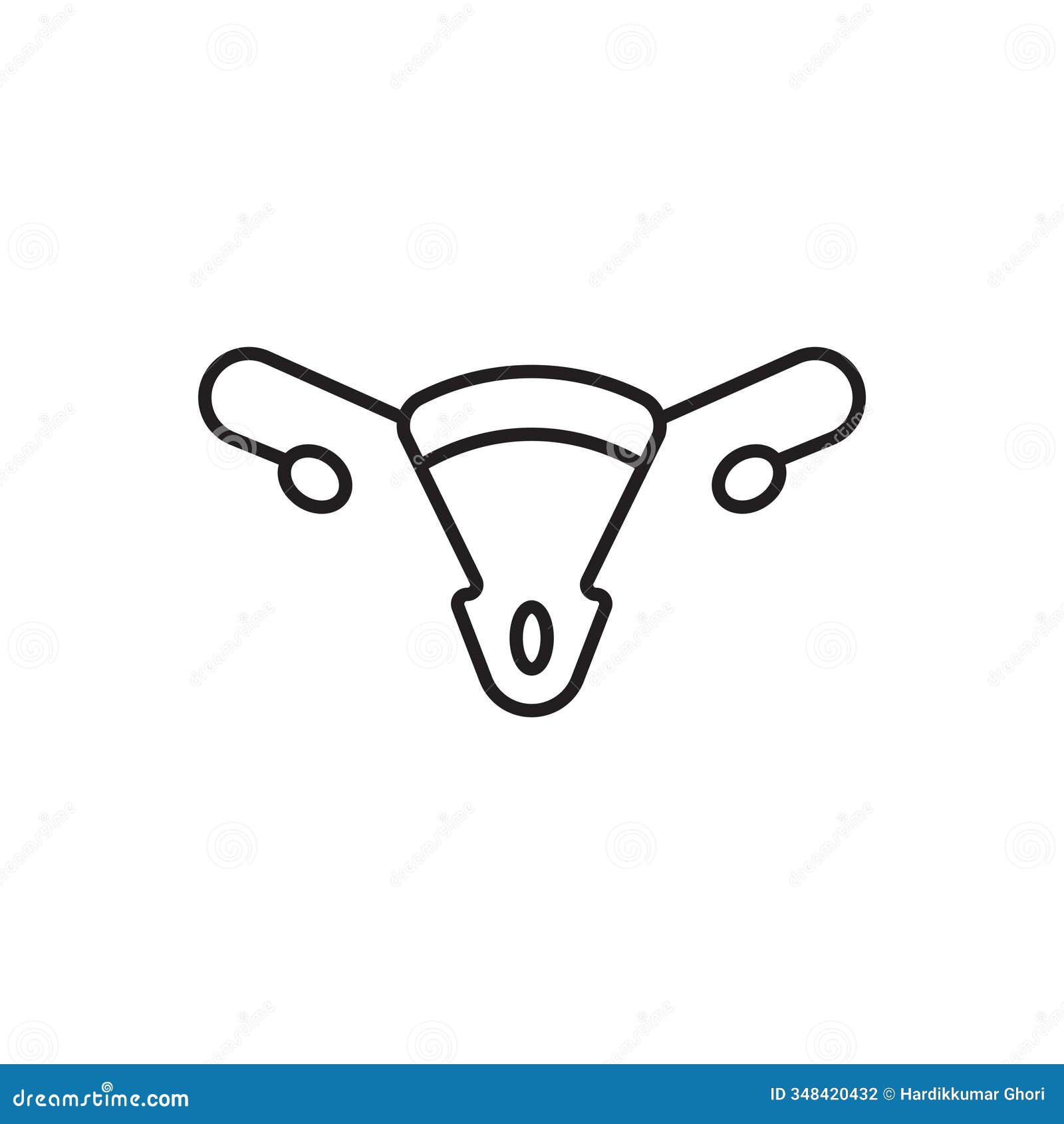 Uterus Icon Vector From Pregnancy Collection. Thin Line Uterus Outline ...
