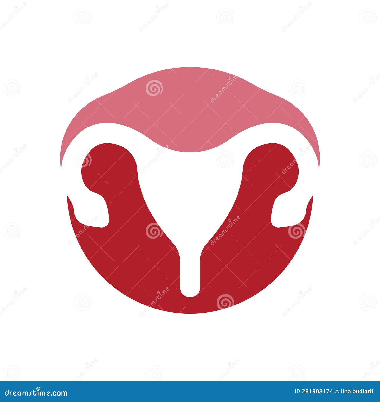 Uterus vector icon stock vector. Illustration of fallopian - 281903174