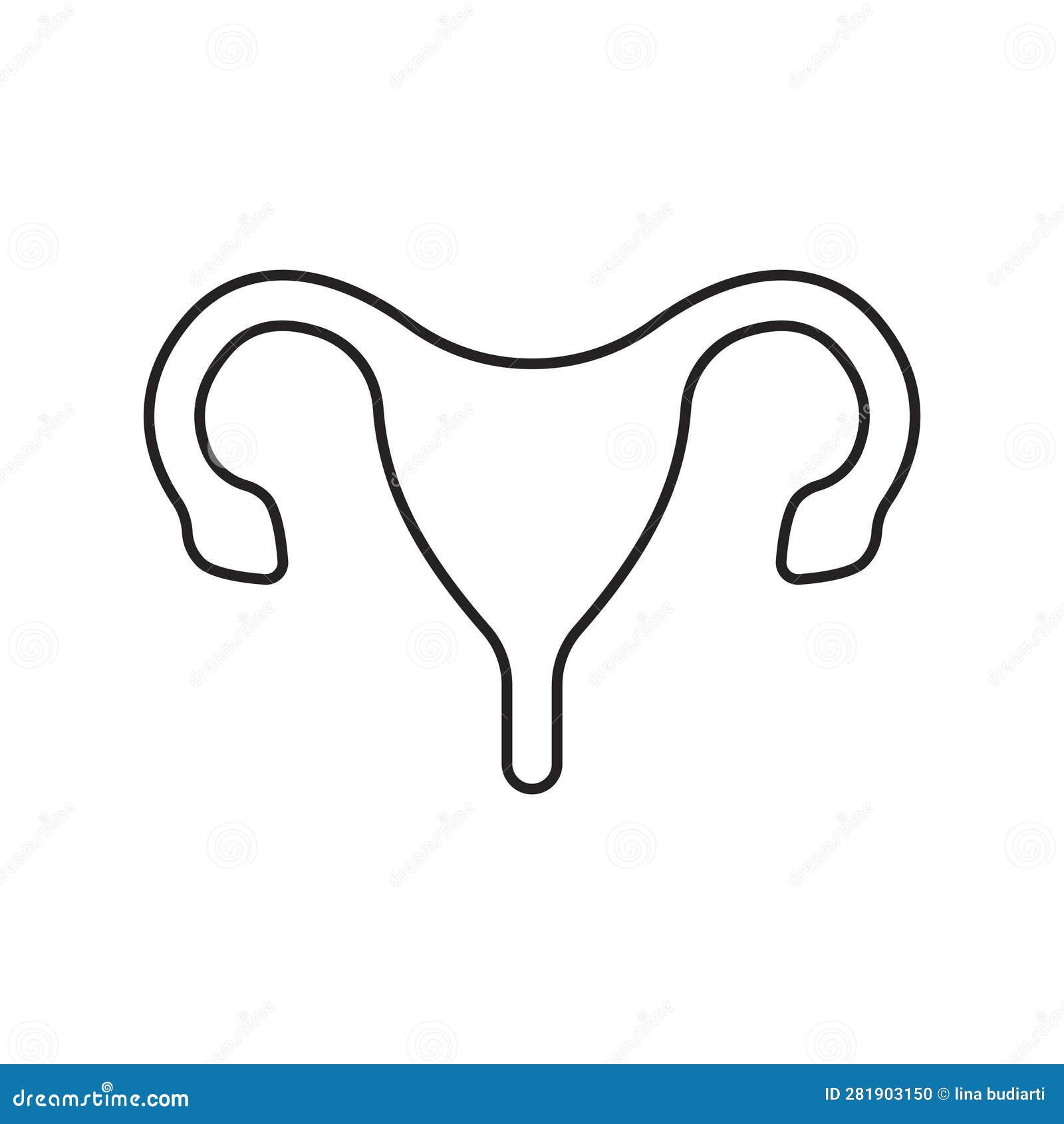 Uterus vector icon stock vector. Illustration of hygiene - 281903150