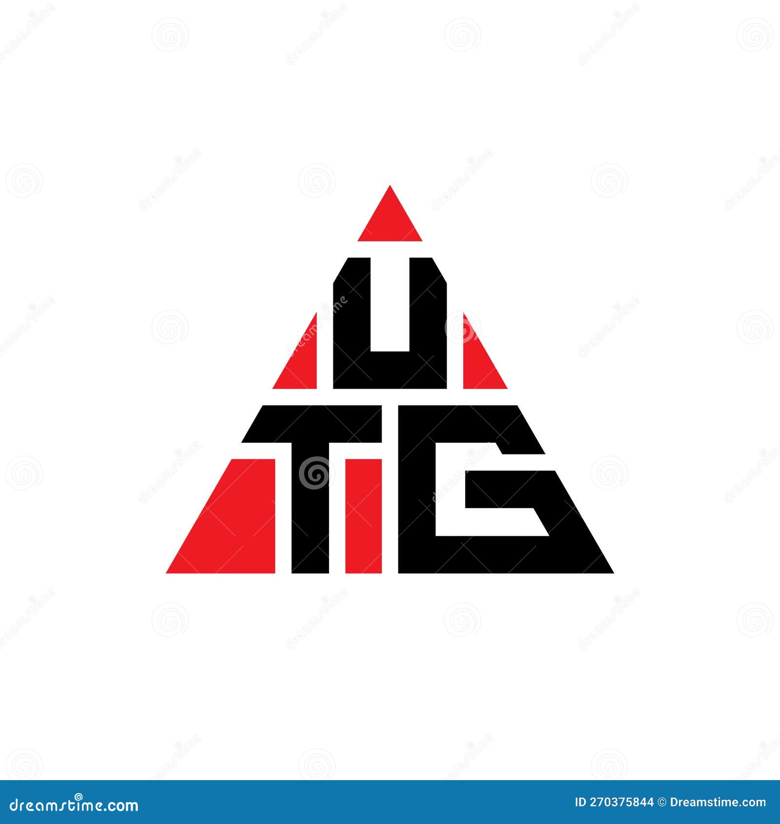 UTG Triangle Letter Logo Design with Triangle Shape. UTG Triangle Logo ...
