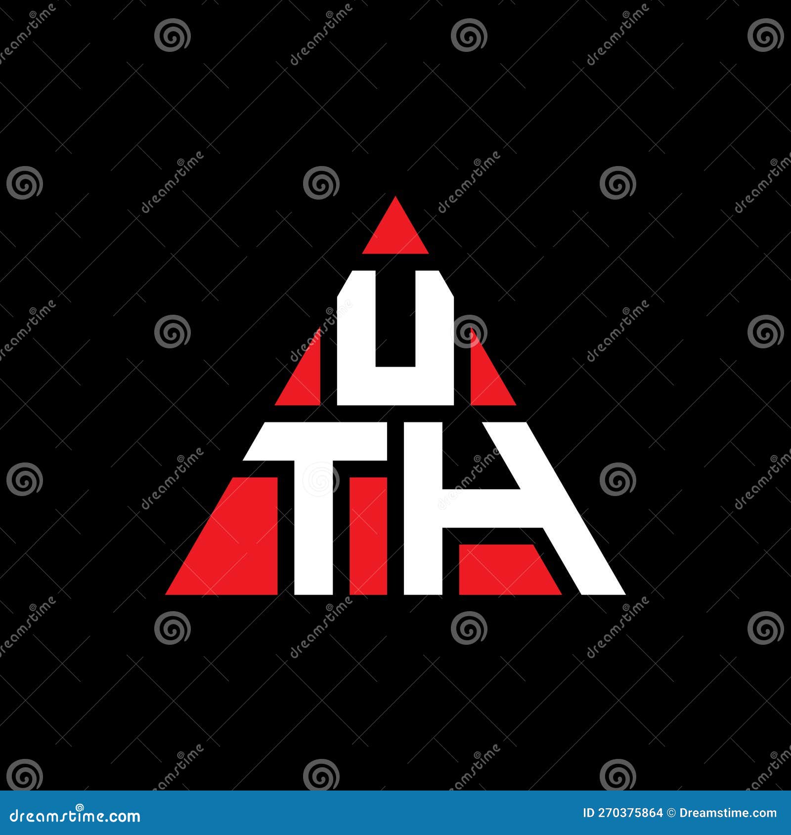 UTH Triangle Letter Logo Design with Triangle Shape. UTH Triangle Logo ...