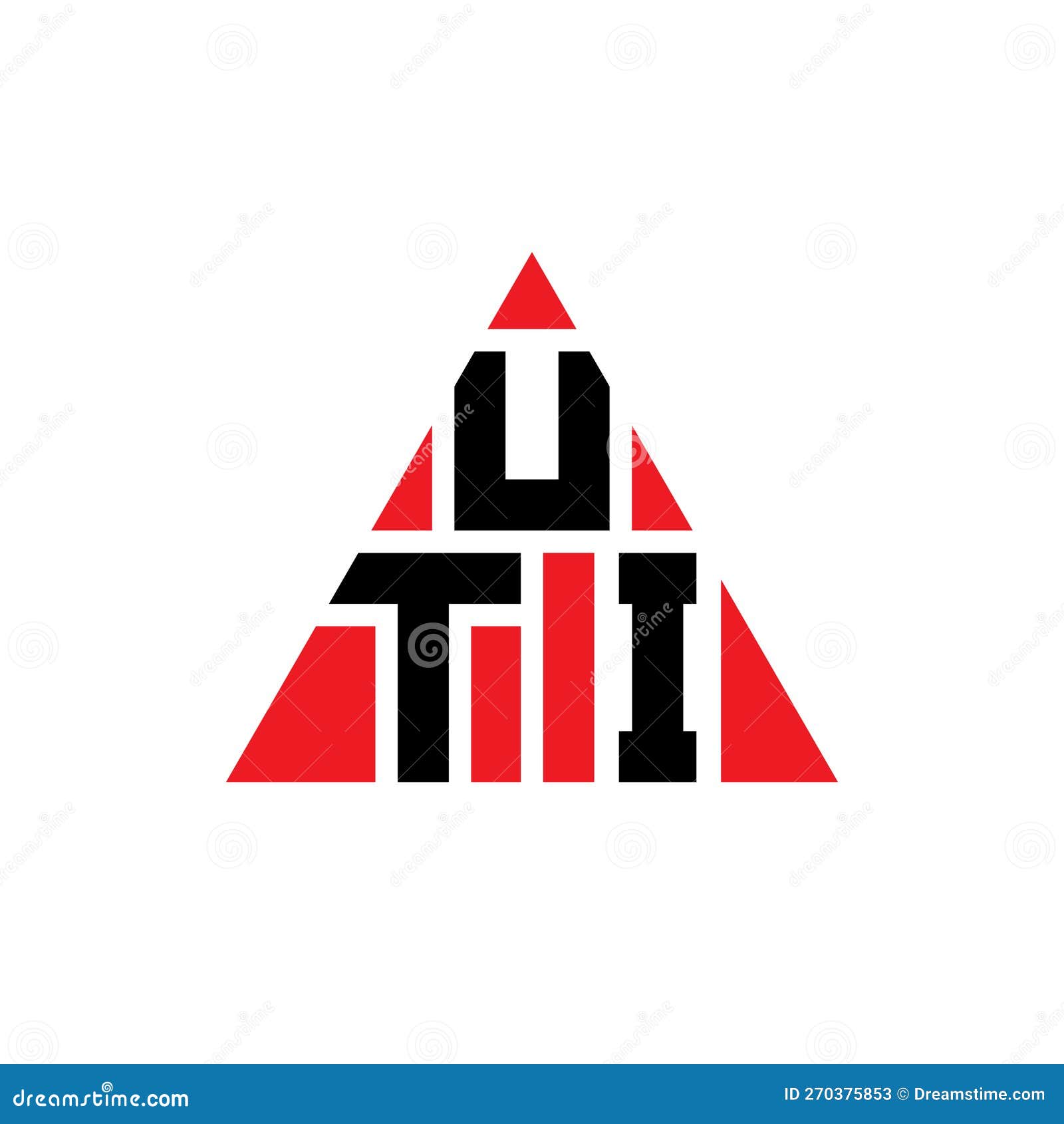 UTI Triangle Letter Logo Design with Triangle Shape. UTI Triangle Logo ...