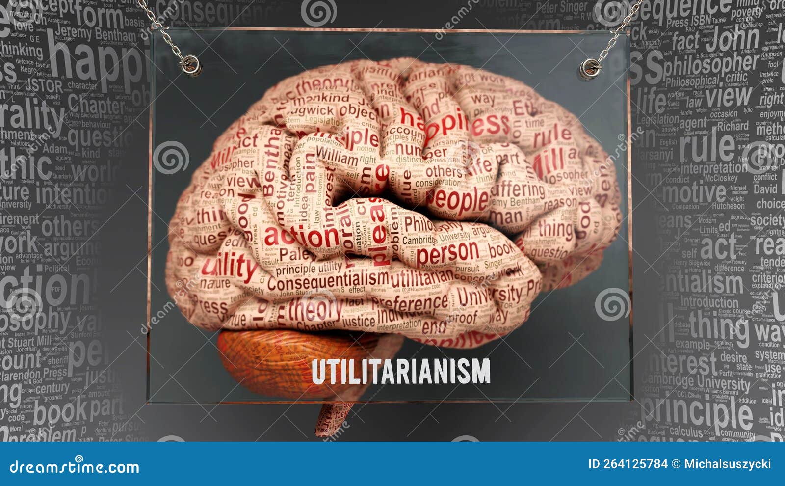 Utilitarianism in Human Brain Stock Illustration - Illustration of idea ...