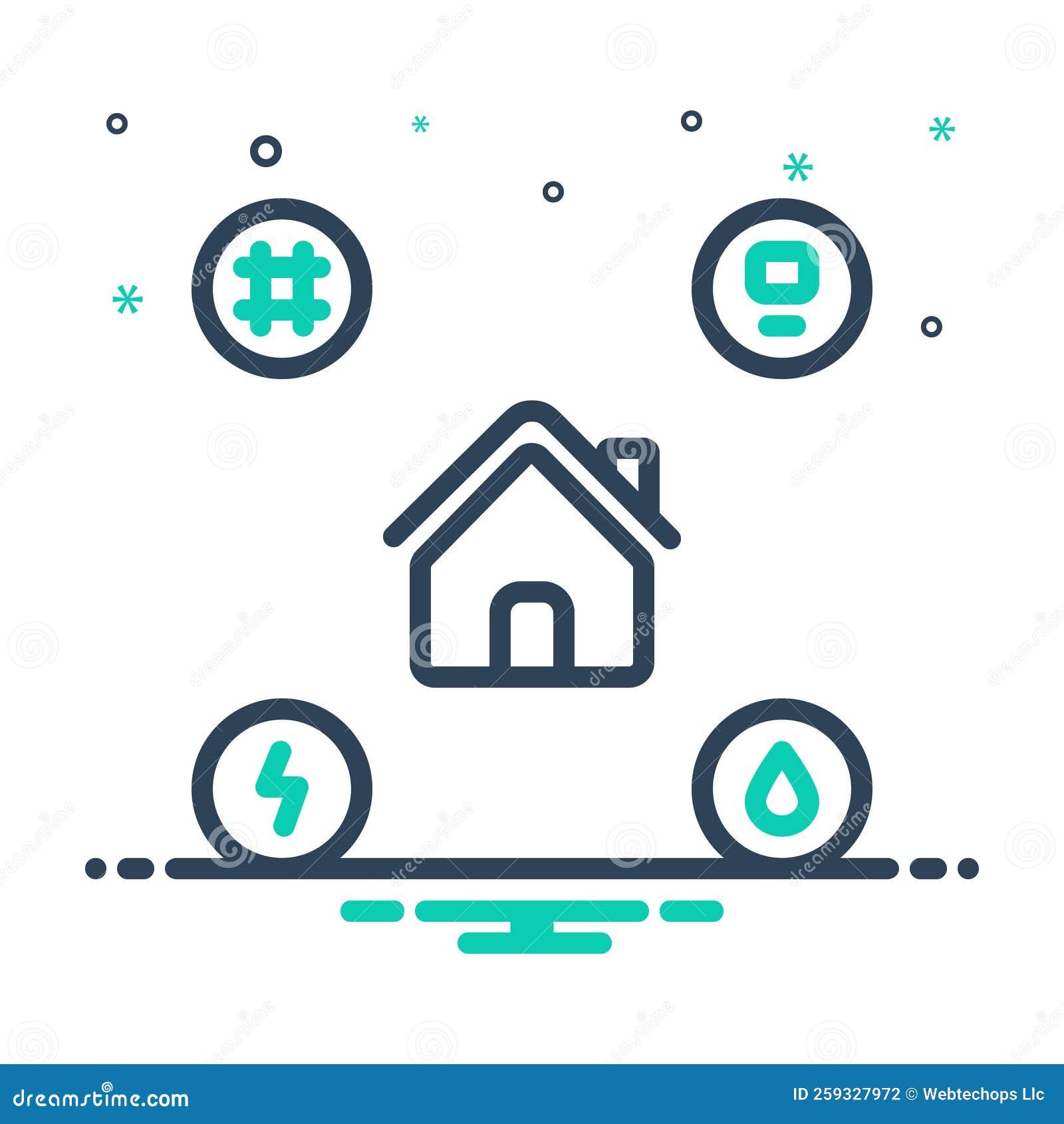 Mix Icon for Utilities, Essential and Necessary Stock Illustration ...