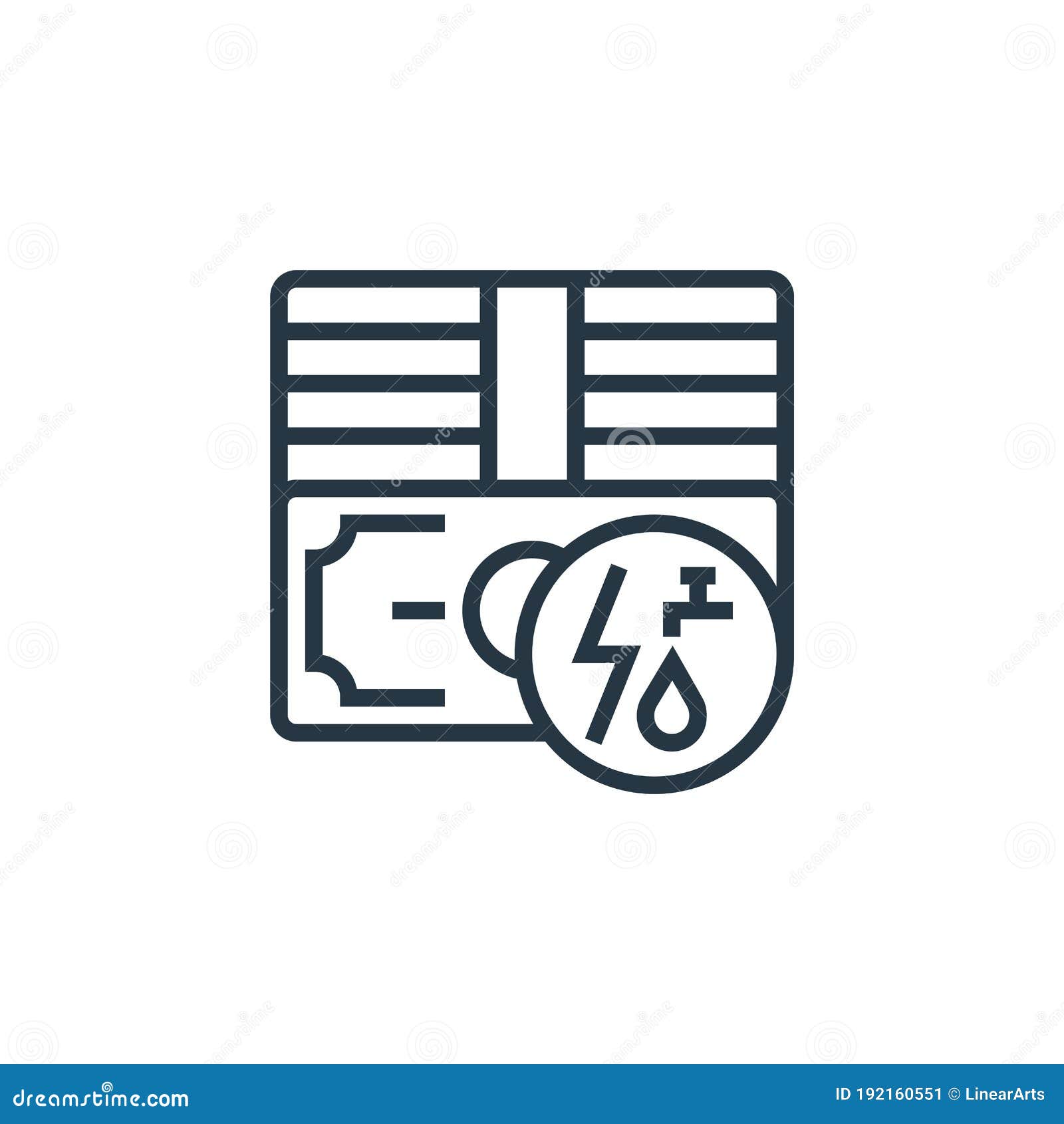 Utilities Icon Vector from Business Model Canvas Concept. Thin Line ...