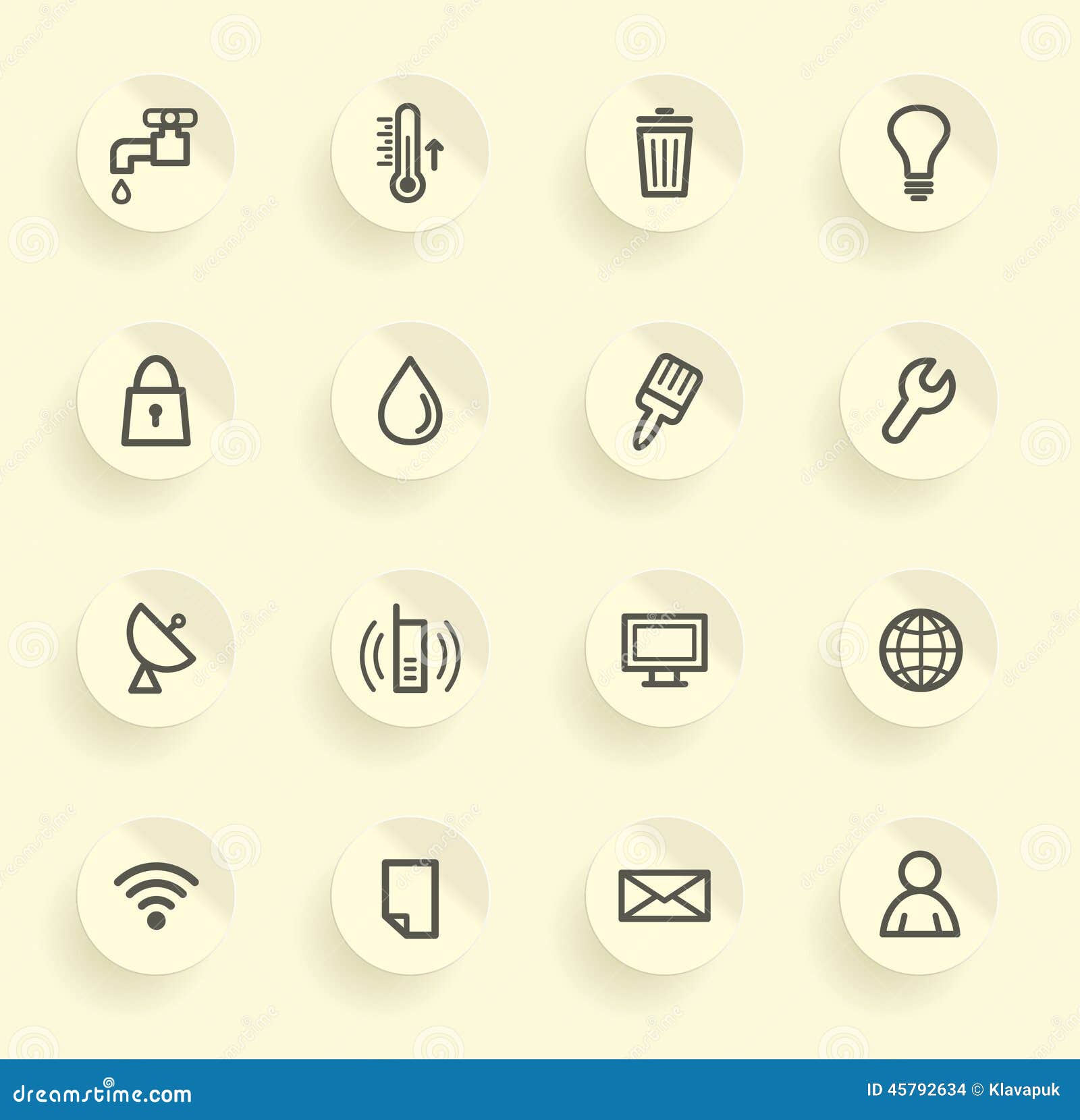 Utilities icons stock vector. Illustration of element - 45792634