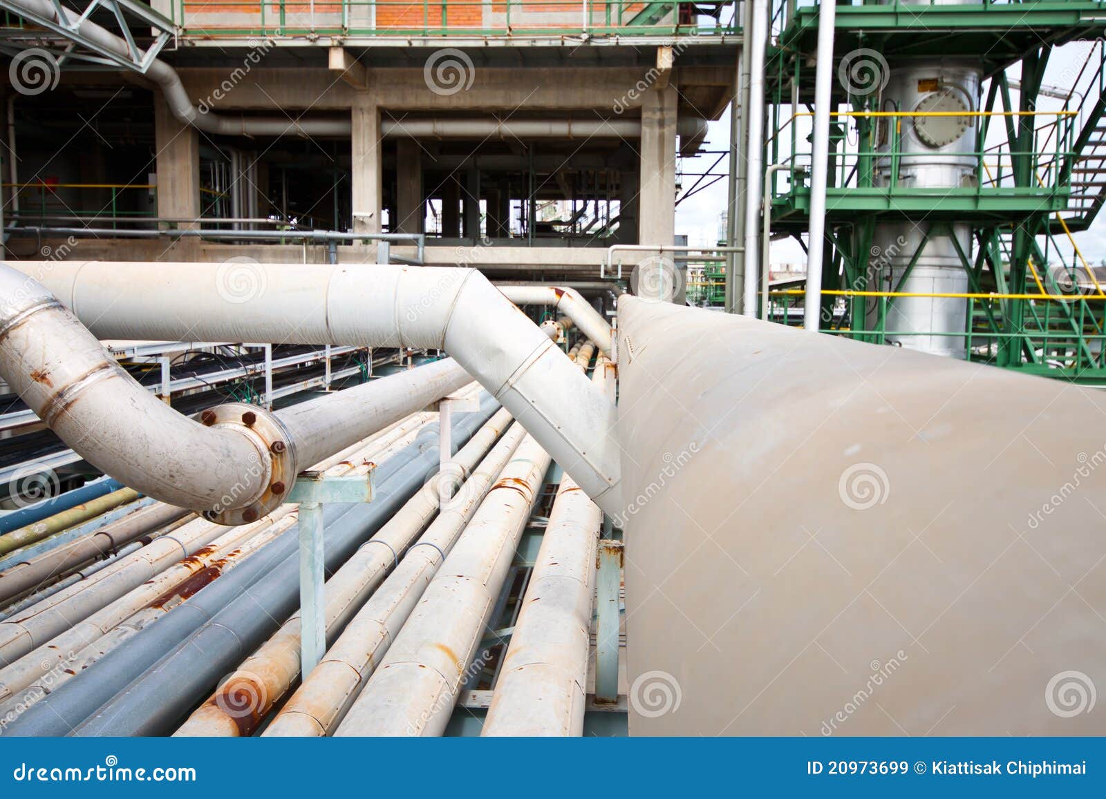 Utilities line in factory stock image. Image of engineering - 20973699