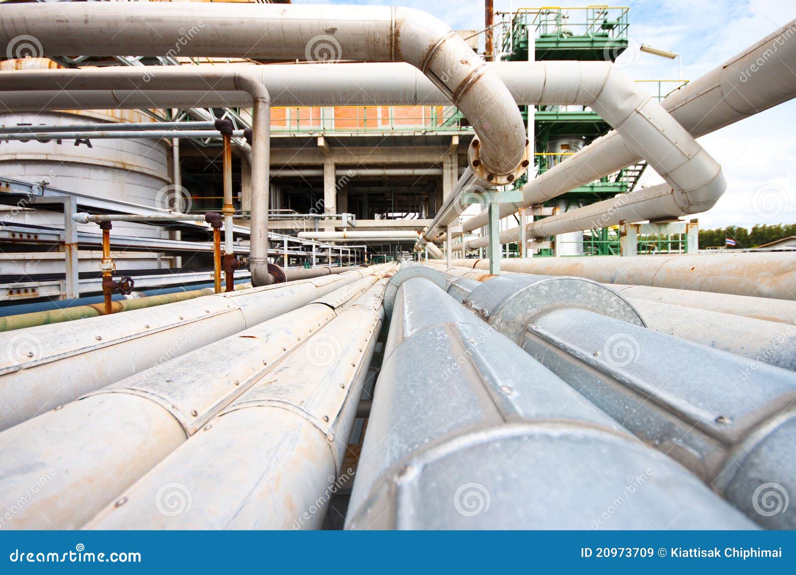 Utilities line in factory stock image. Image of engineering - 20973709