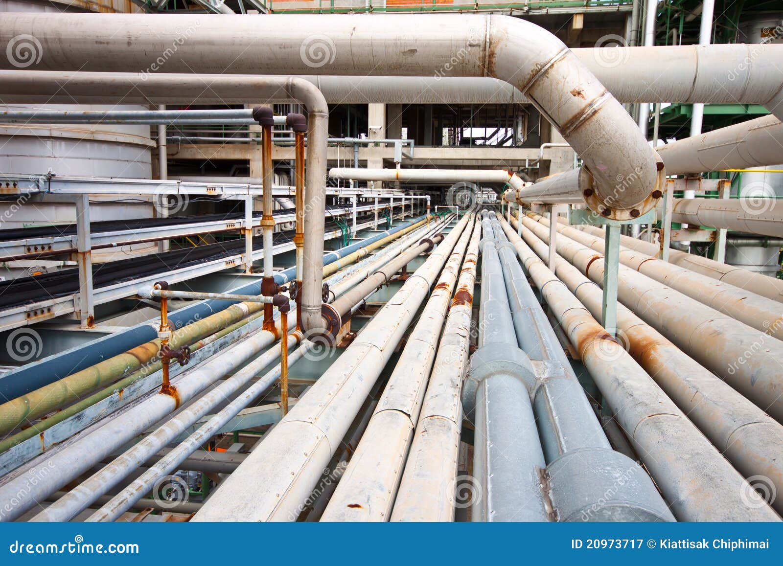 Utilities line in factory stock image. Image of facility - 20973717