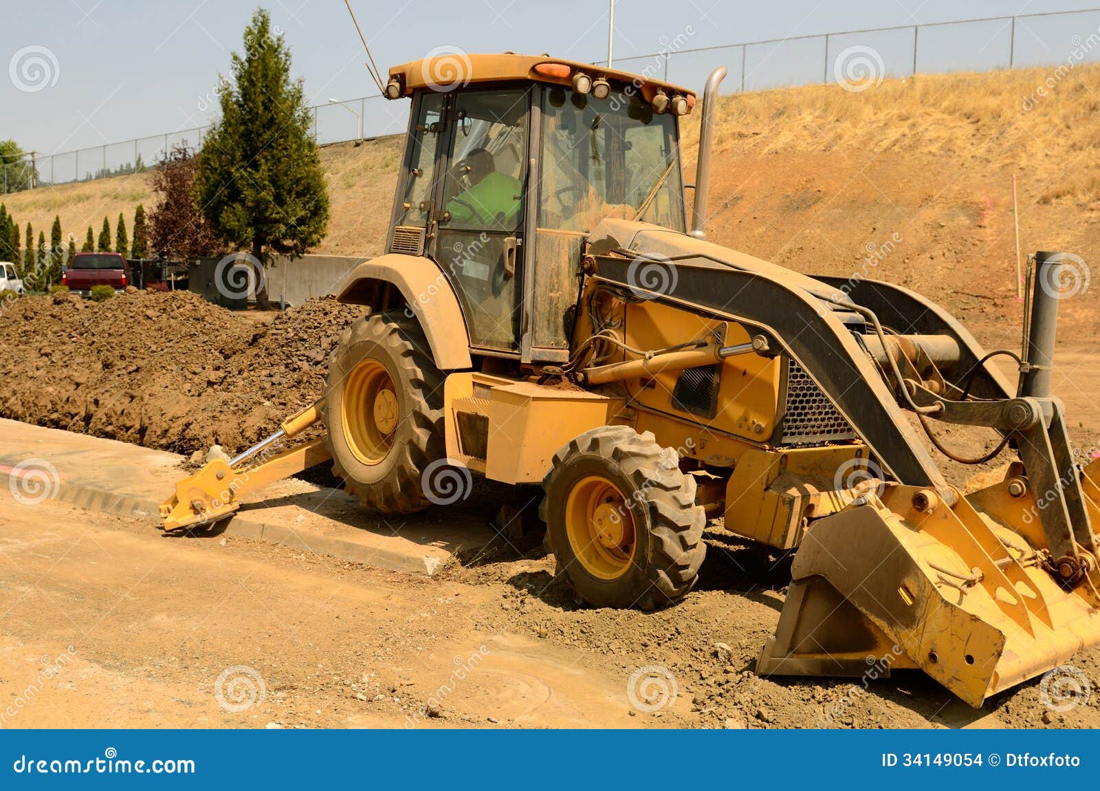 Utilities Trench stock photo. Image of excavator, equipment - 34149054