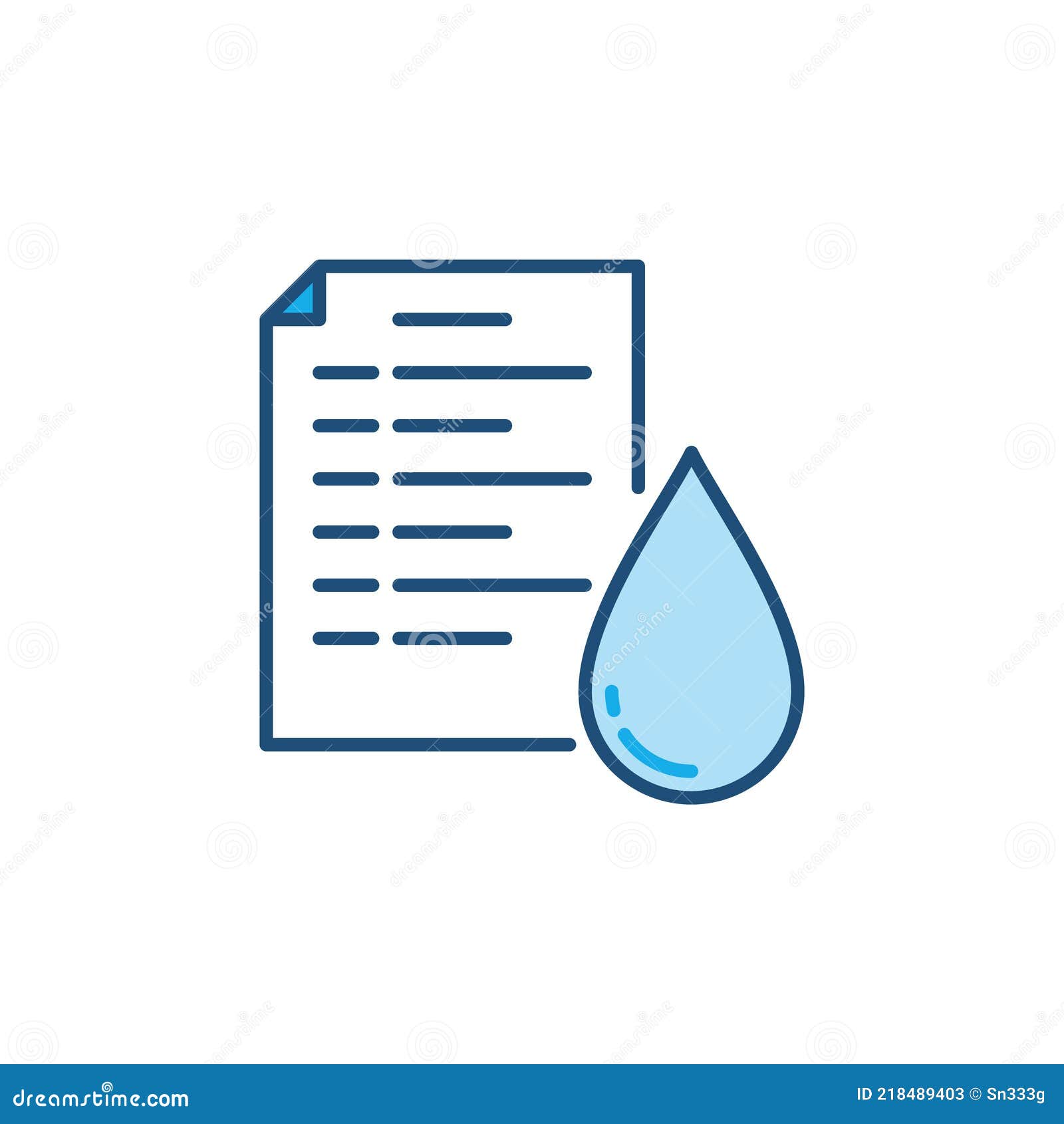 Utility Bill for Water Vector Concept Colored Icon Stock Vector ...