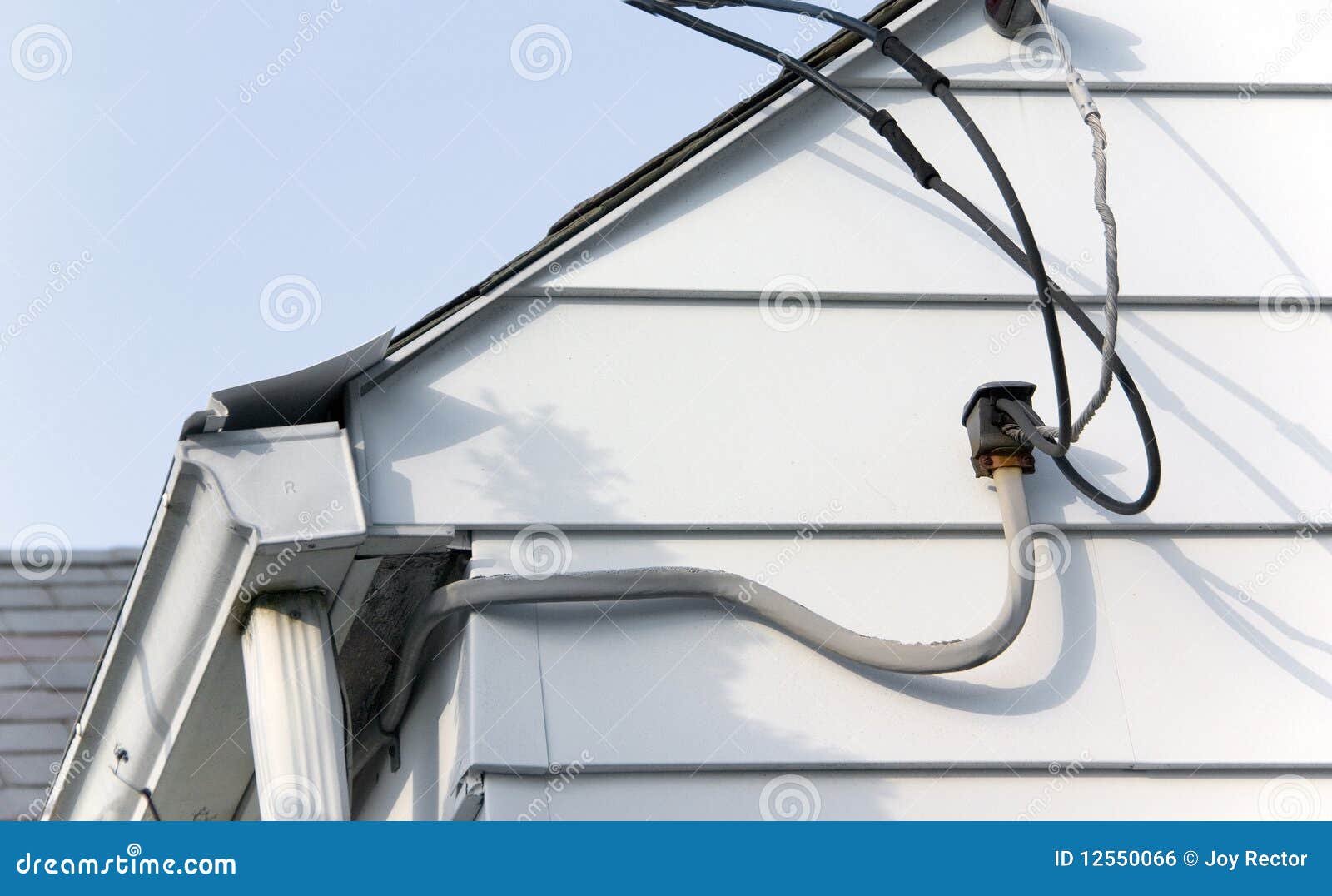 Utility Cables stock photo. Image of building, house - 12550066