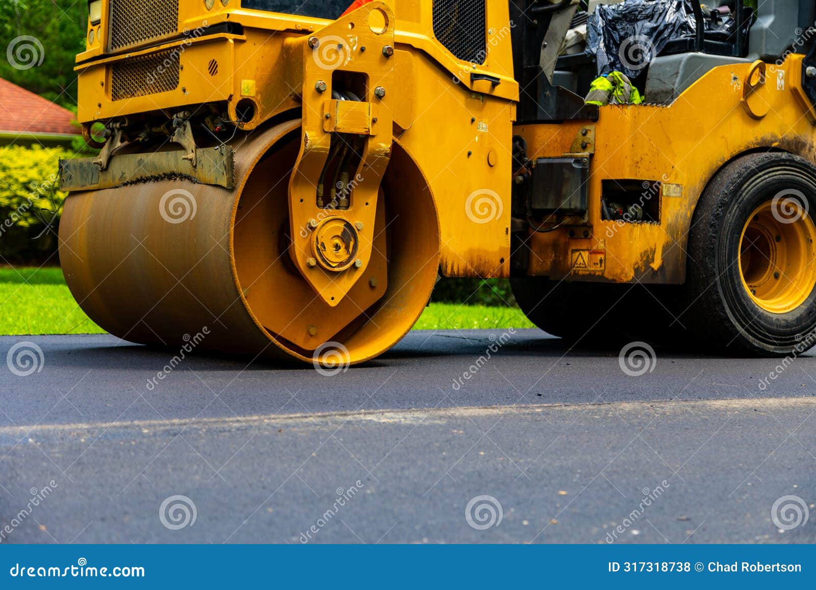 Utility Compactor Machine for Asphalt Work on Roads Stock Photo - Image ...