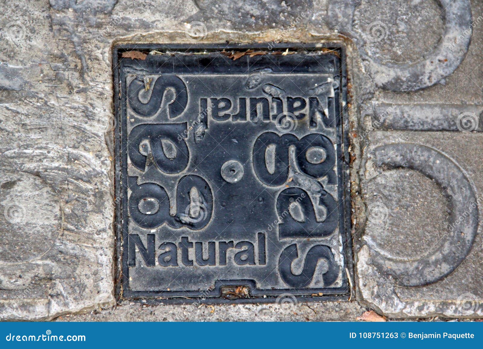 Utility Cover in Barcelona Spain Stock Image - Image of round, pavement ...