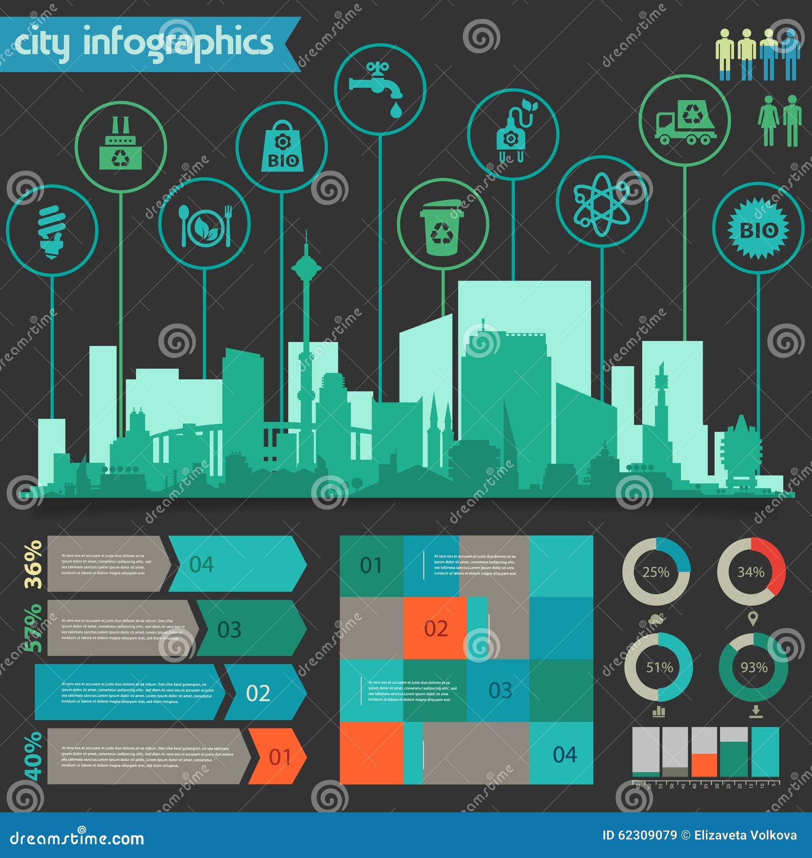 Utility infographics stock vector. Illustration of countryside - 62309079