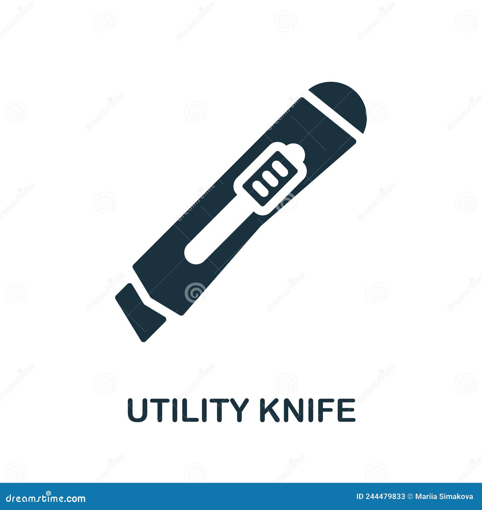 Utility Knife Icon. Simple Element from Construction Collection ...