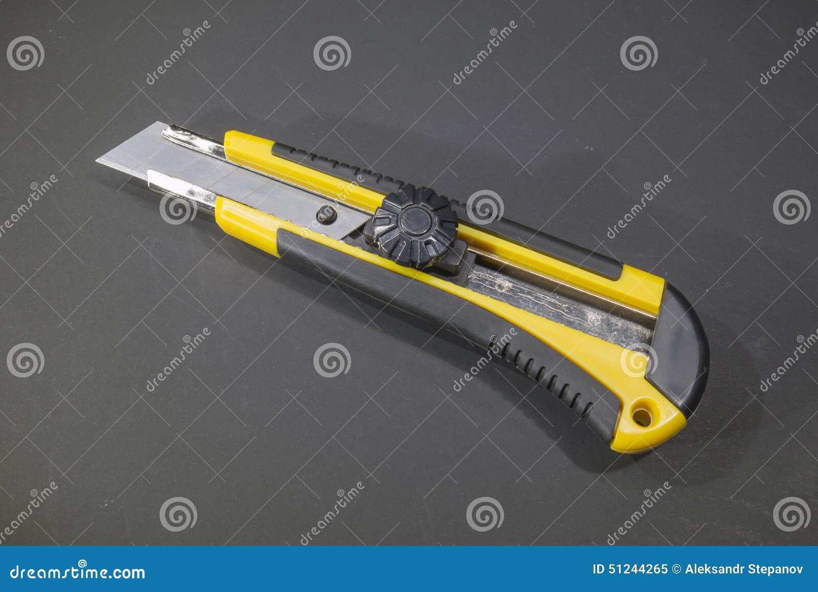 Utility Knife with Plastic Handle and Rubber Insert Stock Image - Image ...