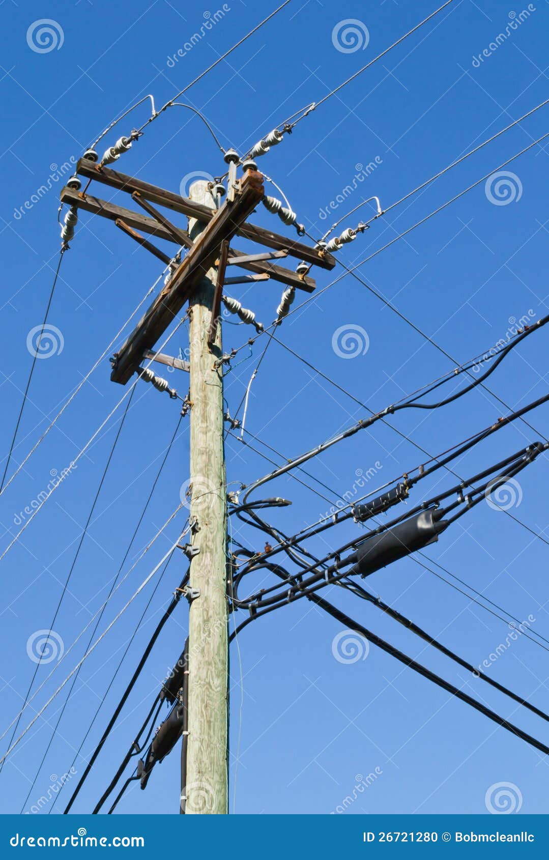 Utility Pole stock photo. Image of power, utilitycompany - 26721280