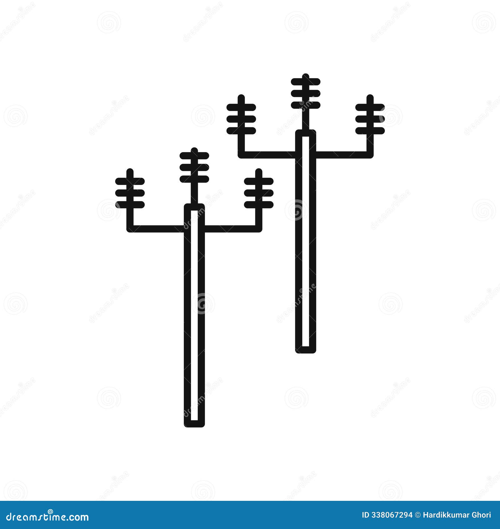Utility Pole Icon Isolated on White Background Stock Illustration ...