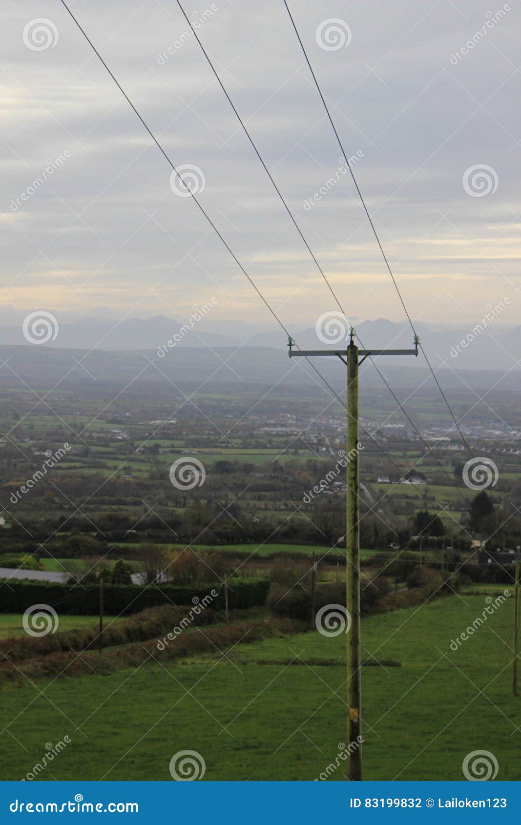 Utility pole in Irland stock photo. Image of rural, overhead - 83199832