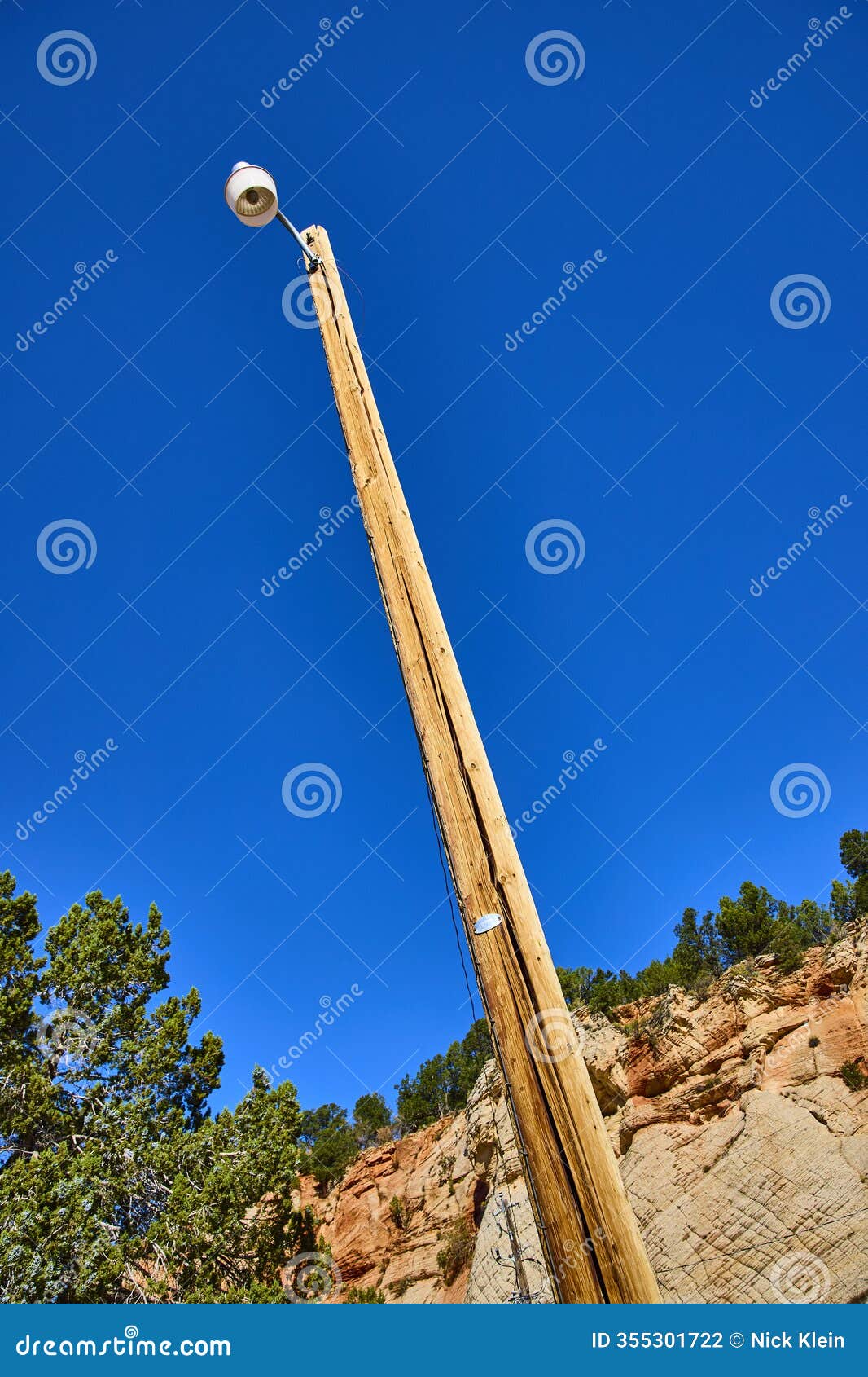 Utility Pole and Rocky Cliffs in Utah Aerial Tilt Stock Photo - Image ...