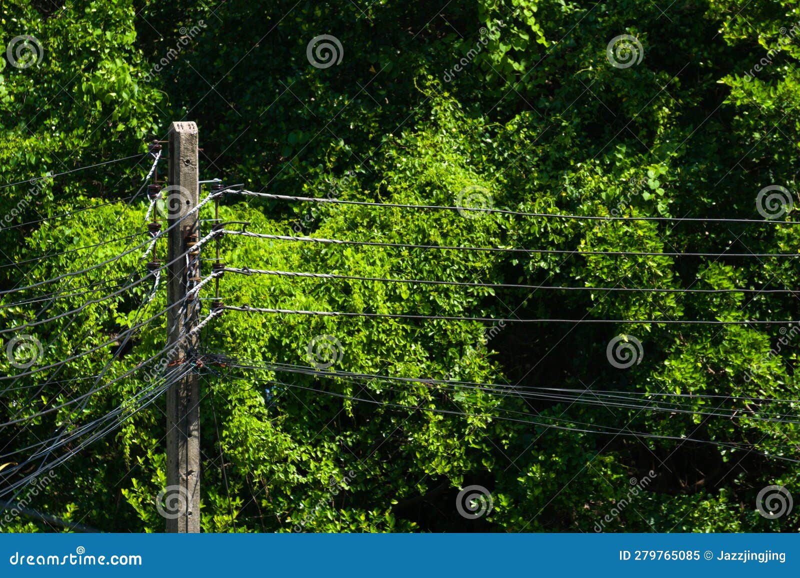 Utility pole stock image. Image of voltage, background - 279765085