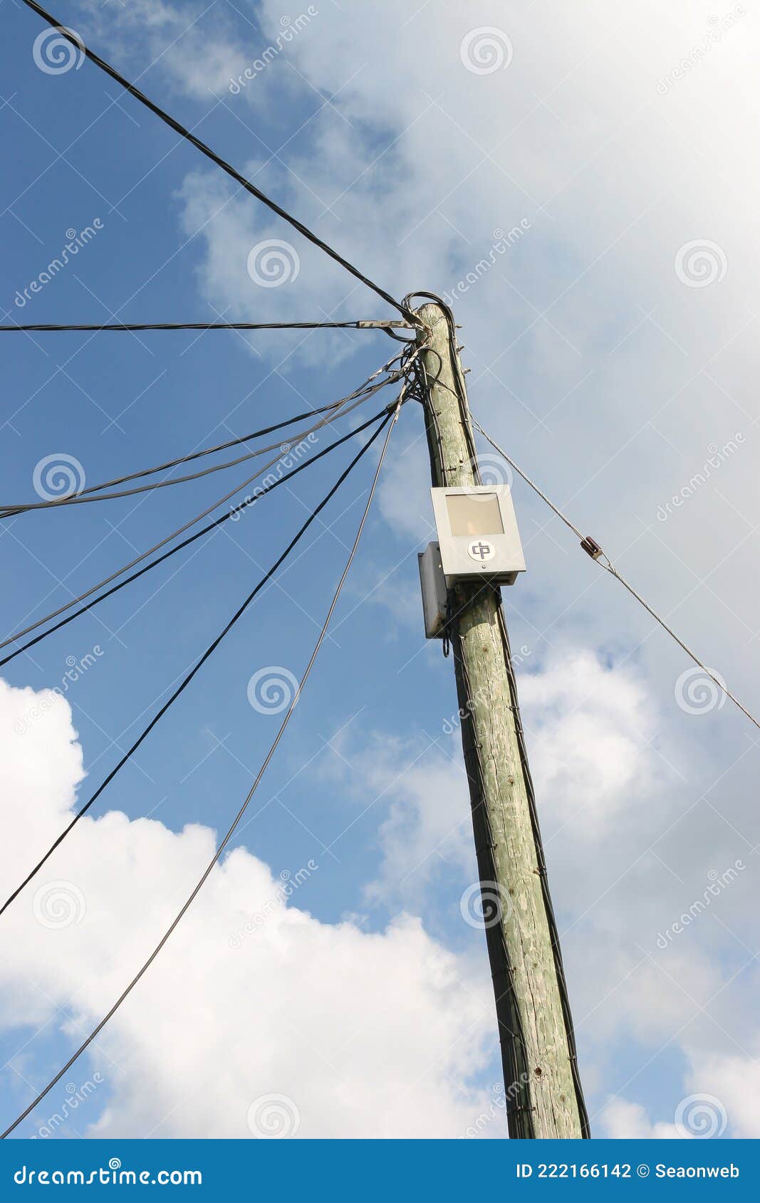 Utility Pole of Wire and Cables Commonly , Hong Kong 19 Sept 2005 ...